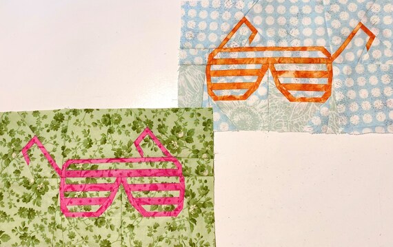 Retro Shutter Glasses Foundation Paper Piecing Pattern - Etsy