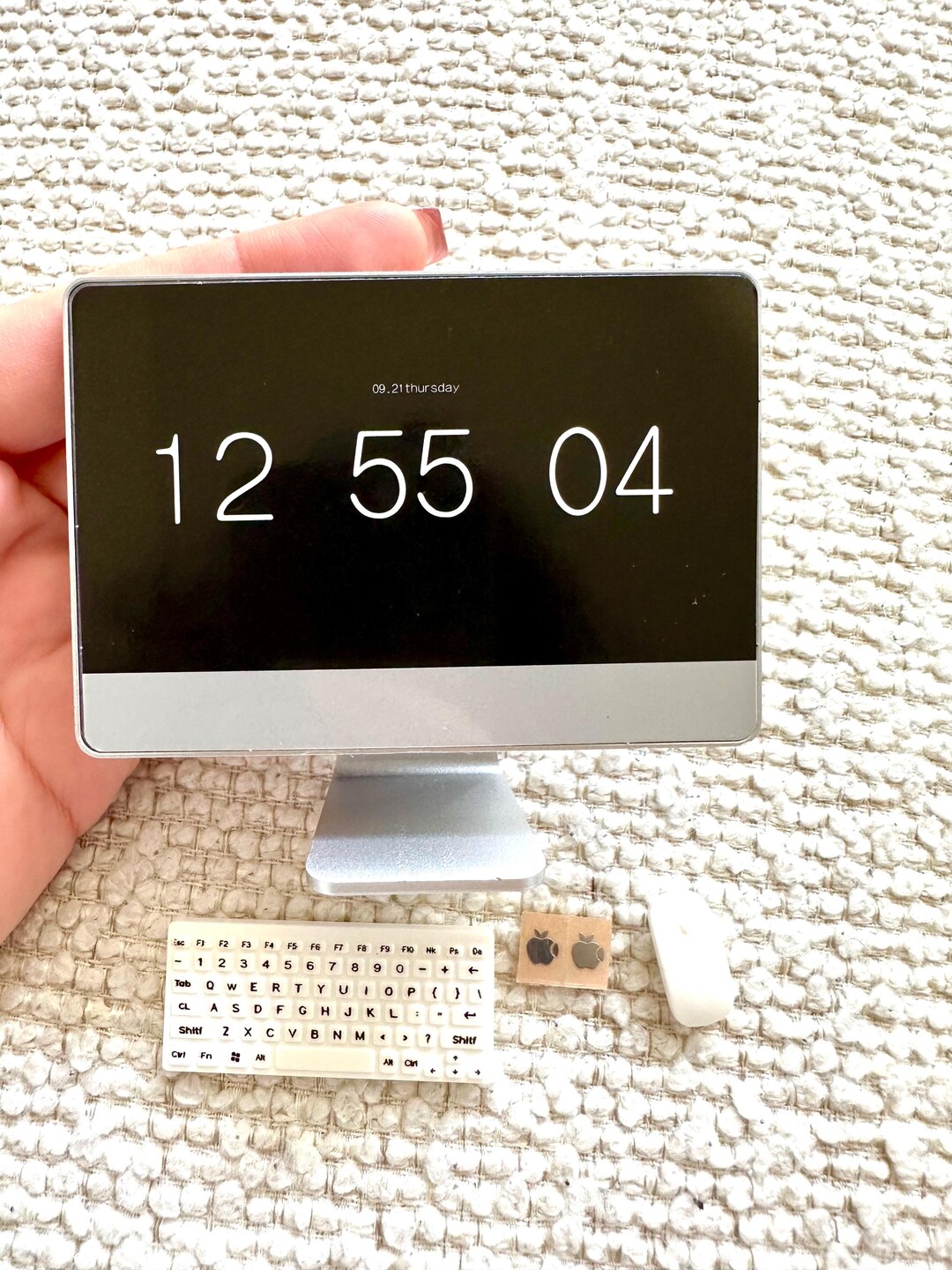 Dollhouse Computer Set | 1/6 Scale Barbie MacBook Laptop, Office ...