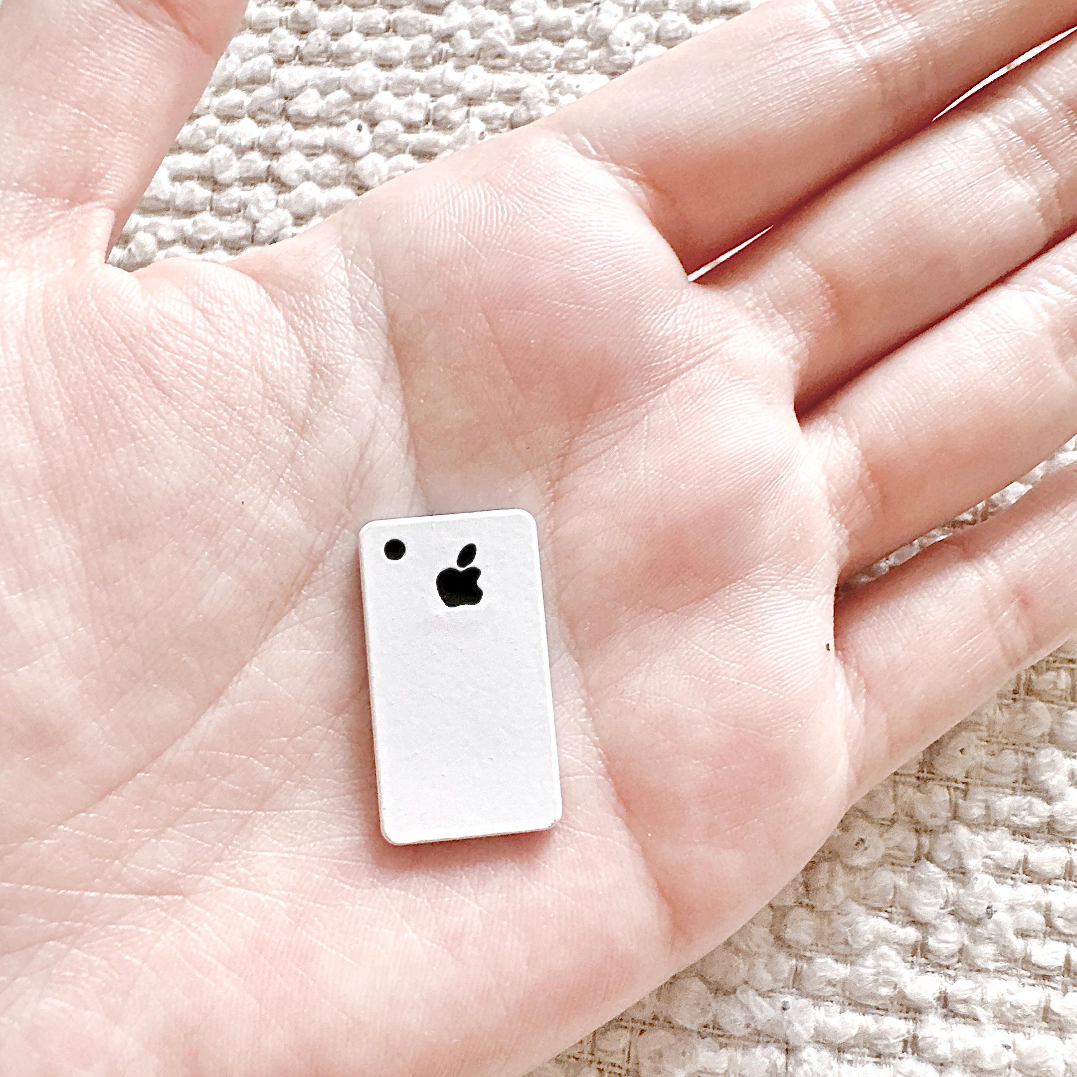 Dollhouse Miniature iPhone Tiny Phone - 1/6 Scale Realistic Accessory ...