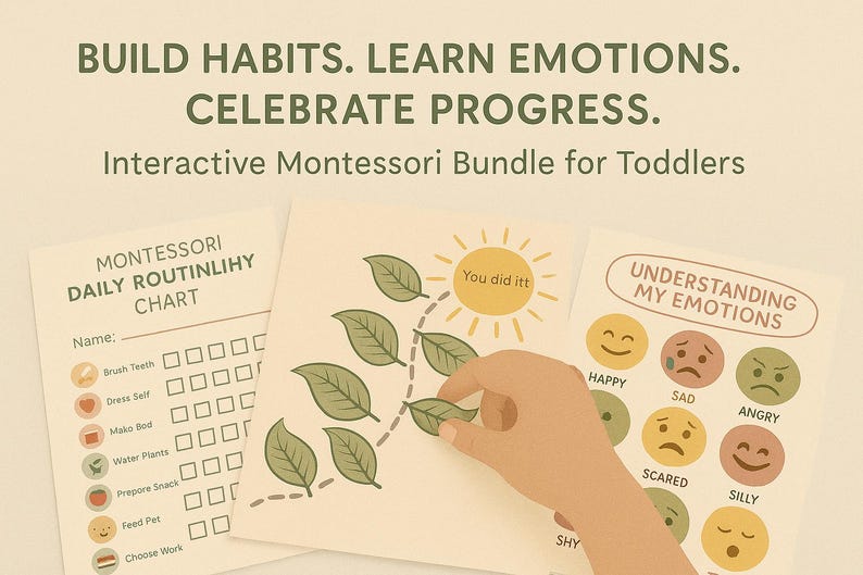 Montessori-inspired Toddler Chart Bundle – Daily Routine, Reward ...