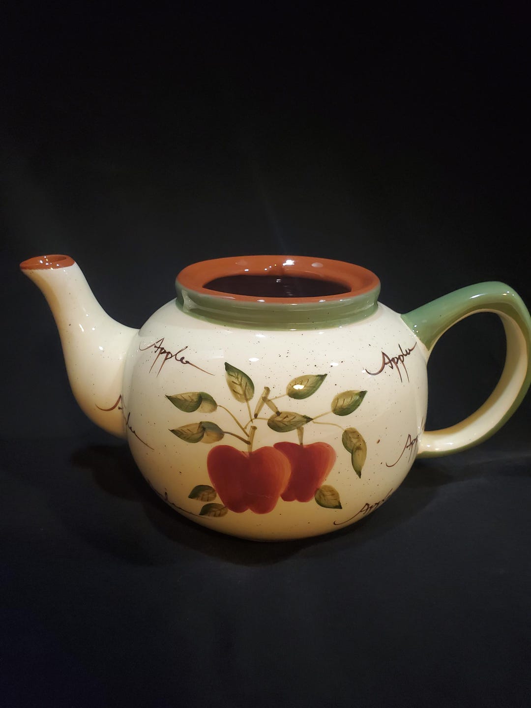 Home Interiors Apple Orchard Collection Tea Pot - Etsy