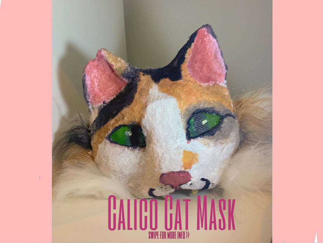 CALICO CAT MASK!! Calico Cat Therian Mask - Furry Quadrobics Masks ...