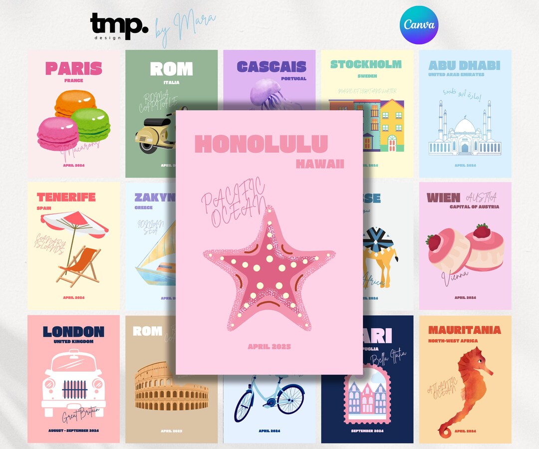 55 Travel Book Cover Designs | Edit With Canvas - Etsy