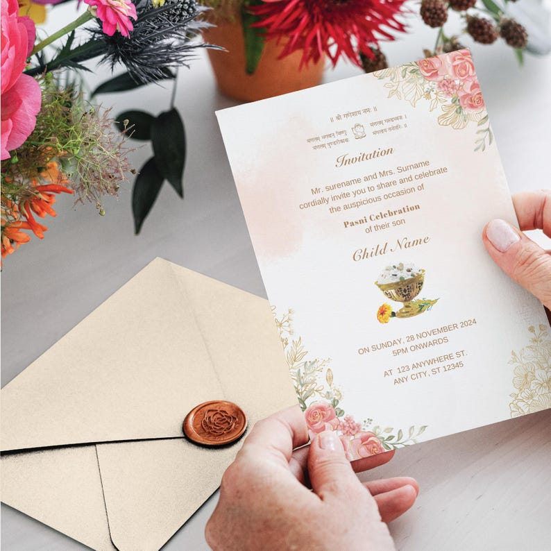 Personalized Pasni Invitation Card | Nepali Rice Ceremony (digital ...