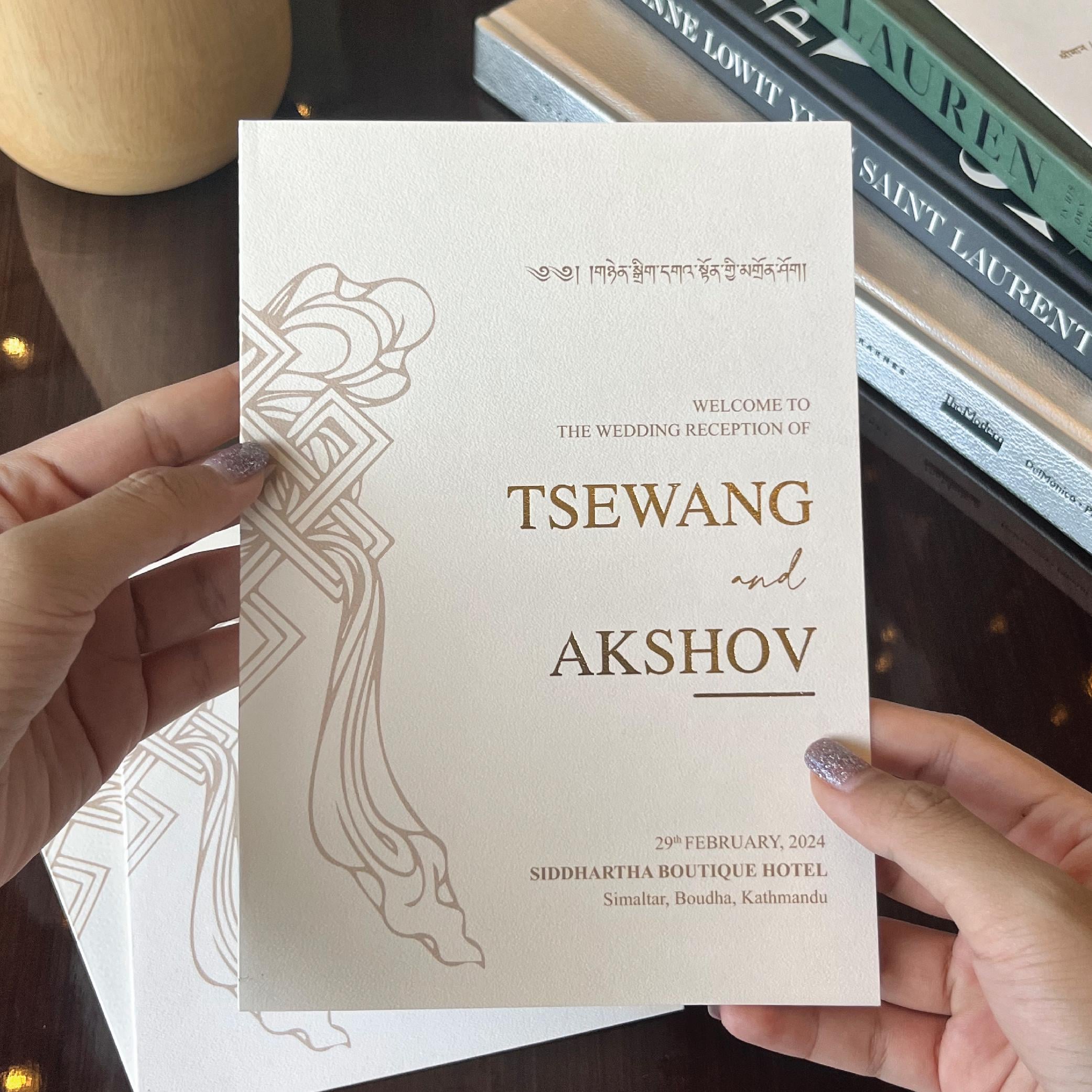 Customized Nepali Wedding Invitation | Traditional Buddhist Design ...