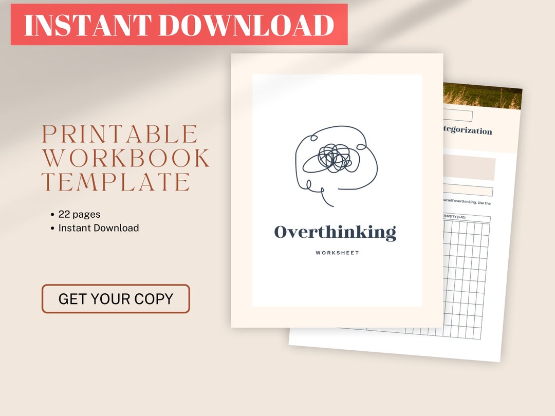 Overthinking Worksheet Digital Download for Mental Clarity and ...