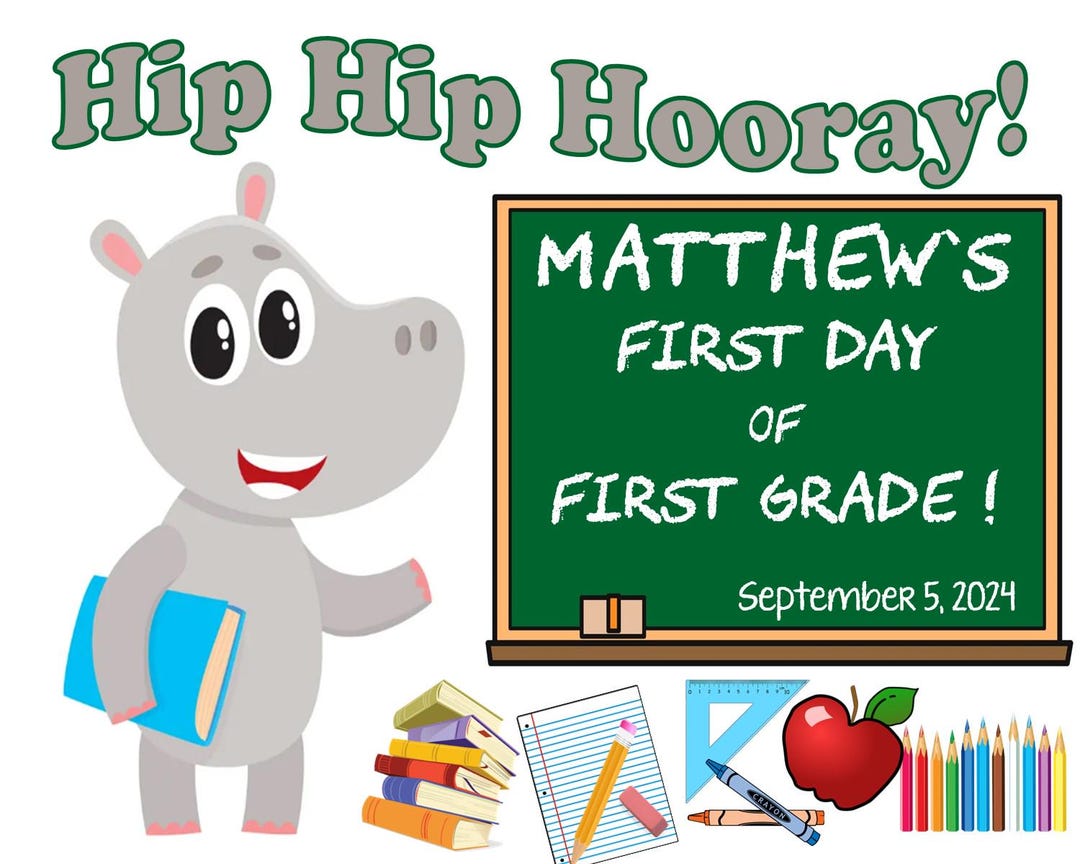 Hip Hip Hooray First Day of School - Etsy