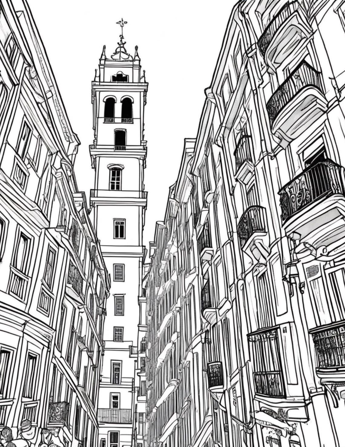 Lisbon Portugal Coloring Pages, 25 Pages Coloring Book of Lisbon ...