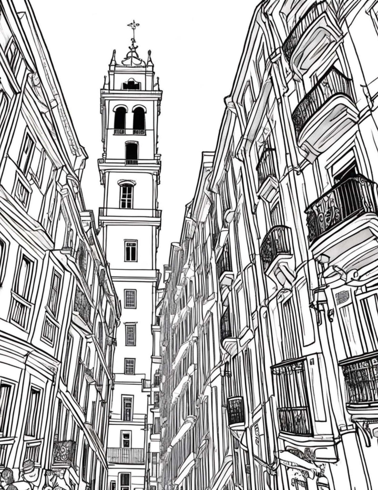 Lisbon Portugal Coloring Pages, 25 Pages Coloring Book of Lisbon ...