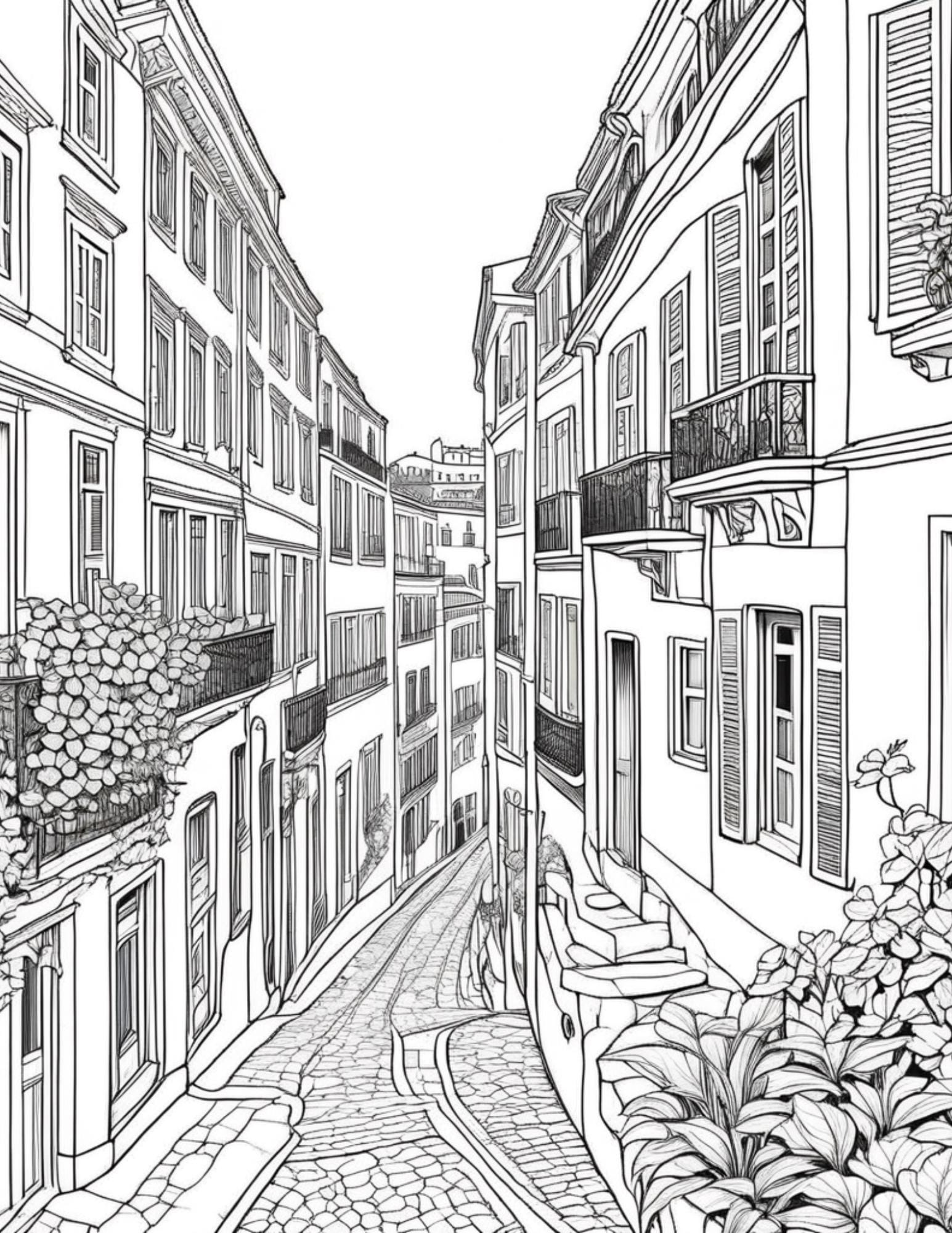 Lisbon Portugal Coloring Pages, 25 Pages Coloring Book of Lisbon ...