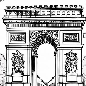 Paris Coloring Book, 25 Beautiful Pages of Iconic Paris Landmarks and ...