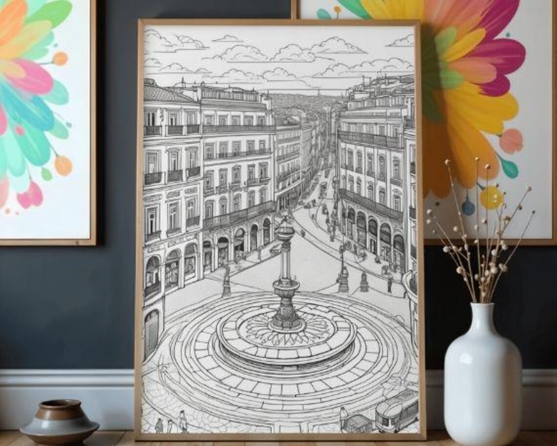 Lisbon Portugal Coloring Pages, 25 Pages Coloring Book of Lisbon ...