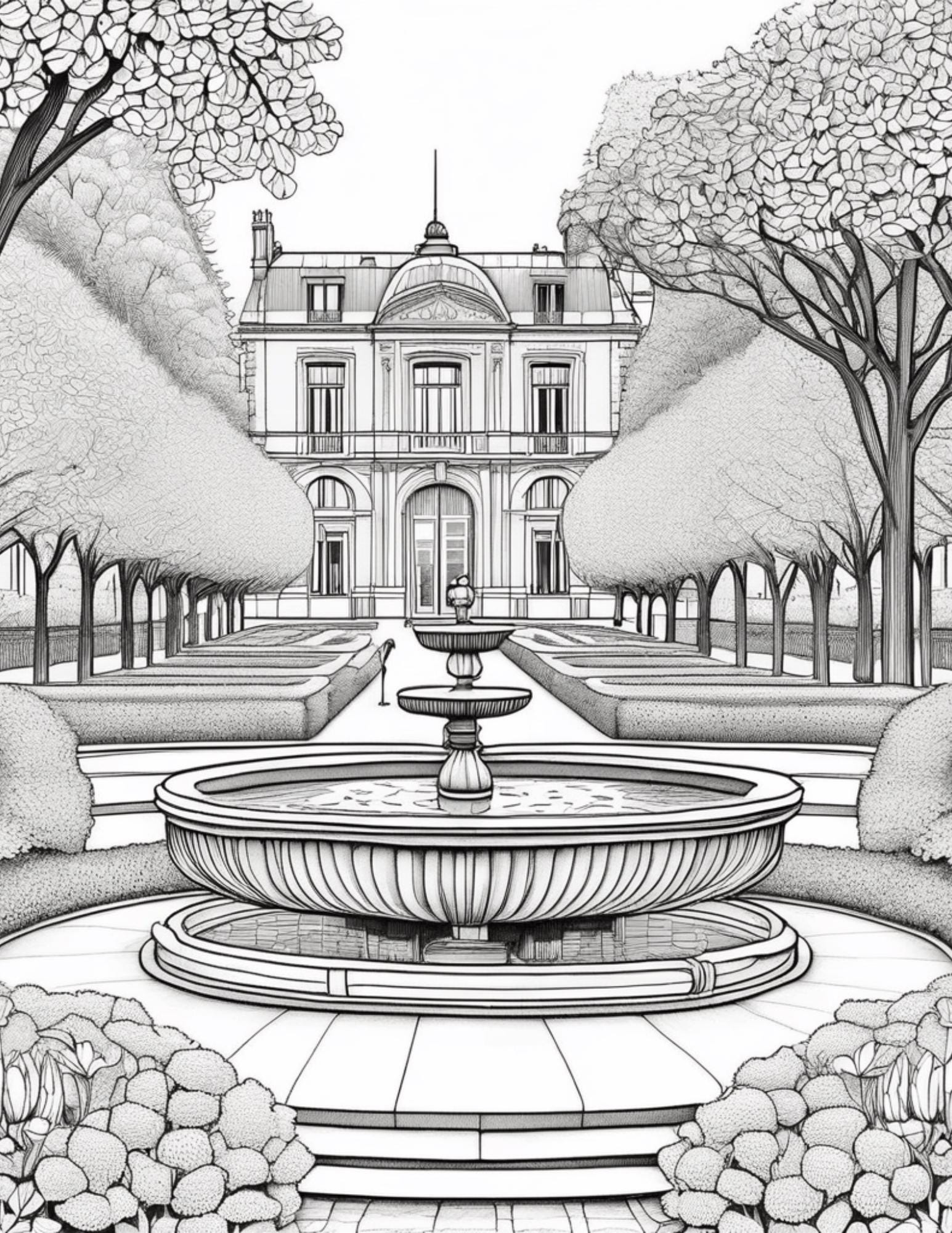 Paris Coloring Book, 25 Beautiful Pages of Iconic Paris Landmarks and ...