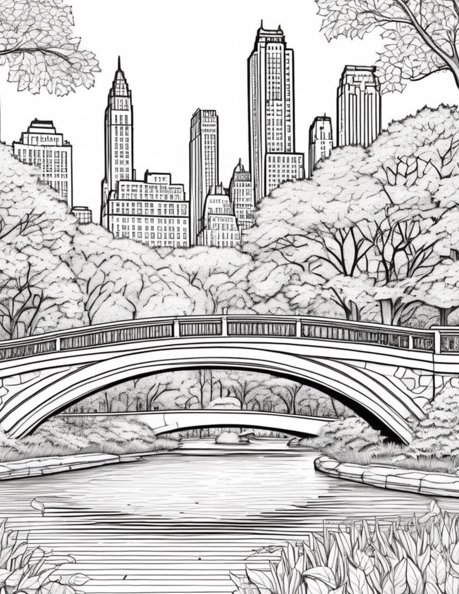 20 NYC Coloring Pages | Printable New York City Art | NYC Landmarks ...