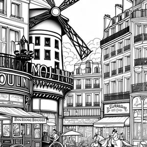 Paris Coloring Book, 25 Beautiful Pages of Iconic Paris Landmarks and ...