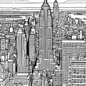 20 NYC Coloring Pages | Printable New York City Art | NYC Landmarks ...