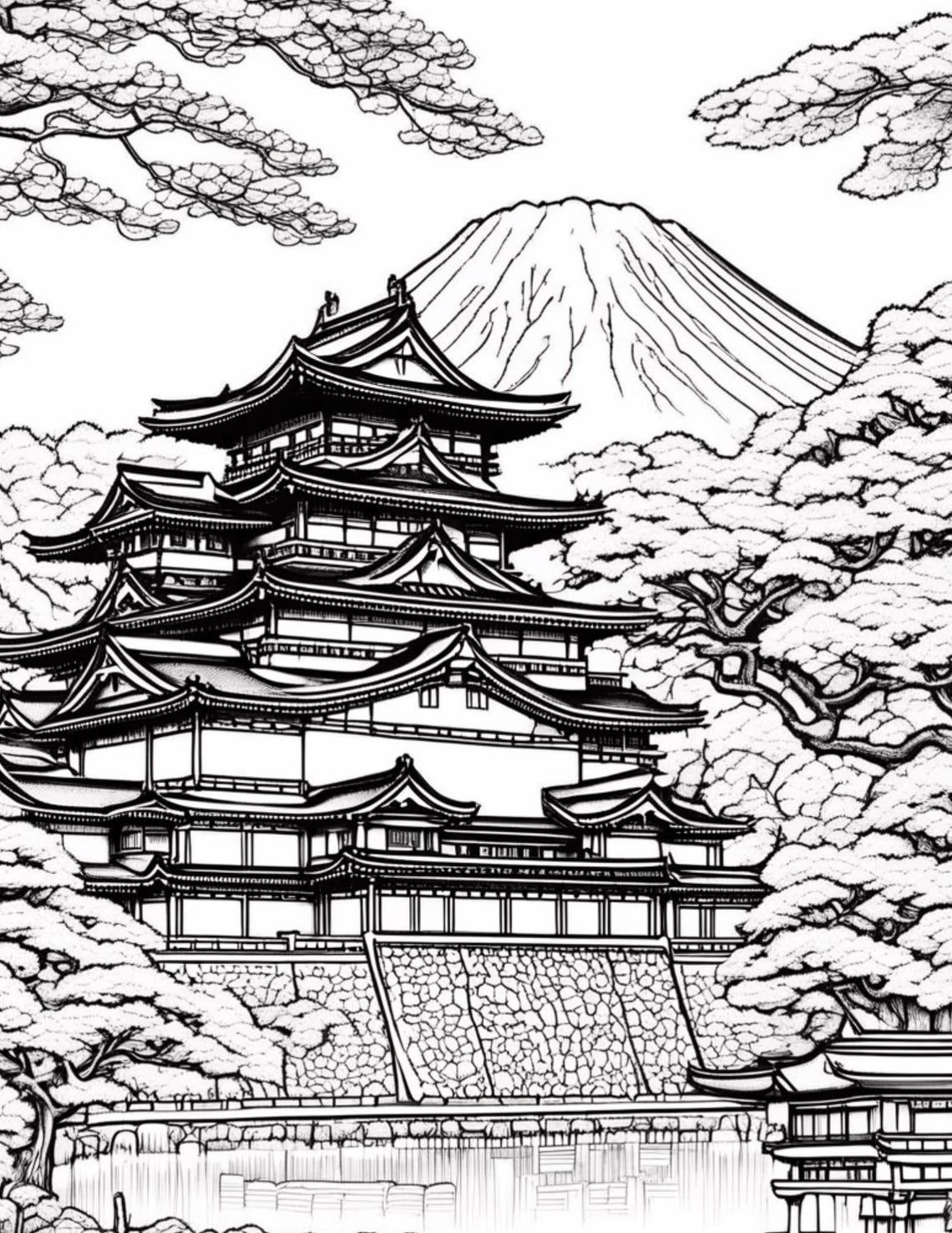 Tokyo Digital Coloring Book | Printable Japan Coloring Pages | Japanese ...