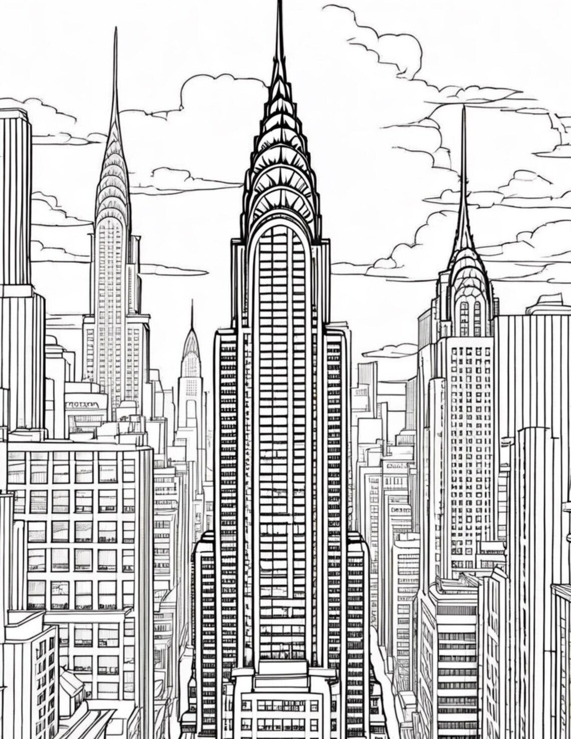 20 NYC Coloring Pages | Printable New York City Art | NYC Landmarks ...