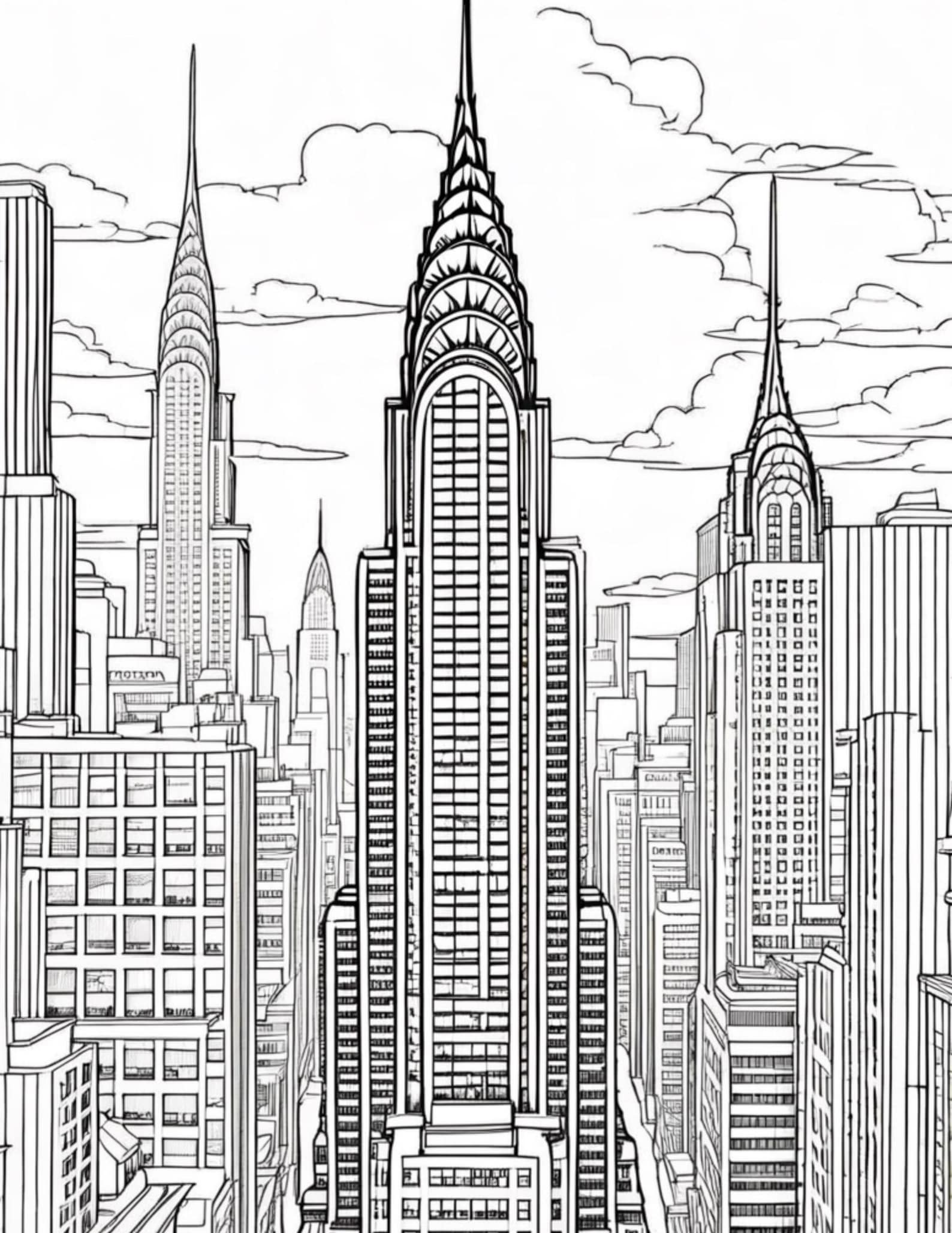 20 NYC Coloring Pages | Printable New York City Art | NYC Landmarks ...