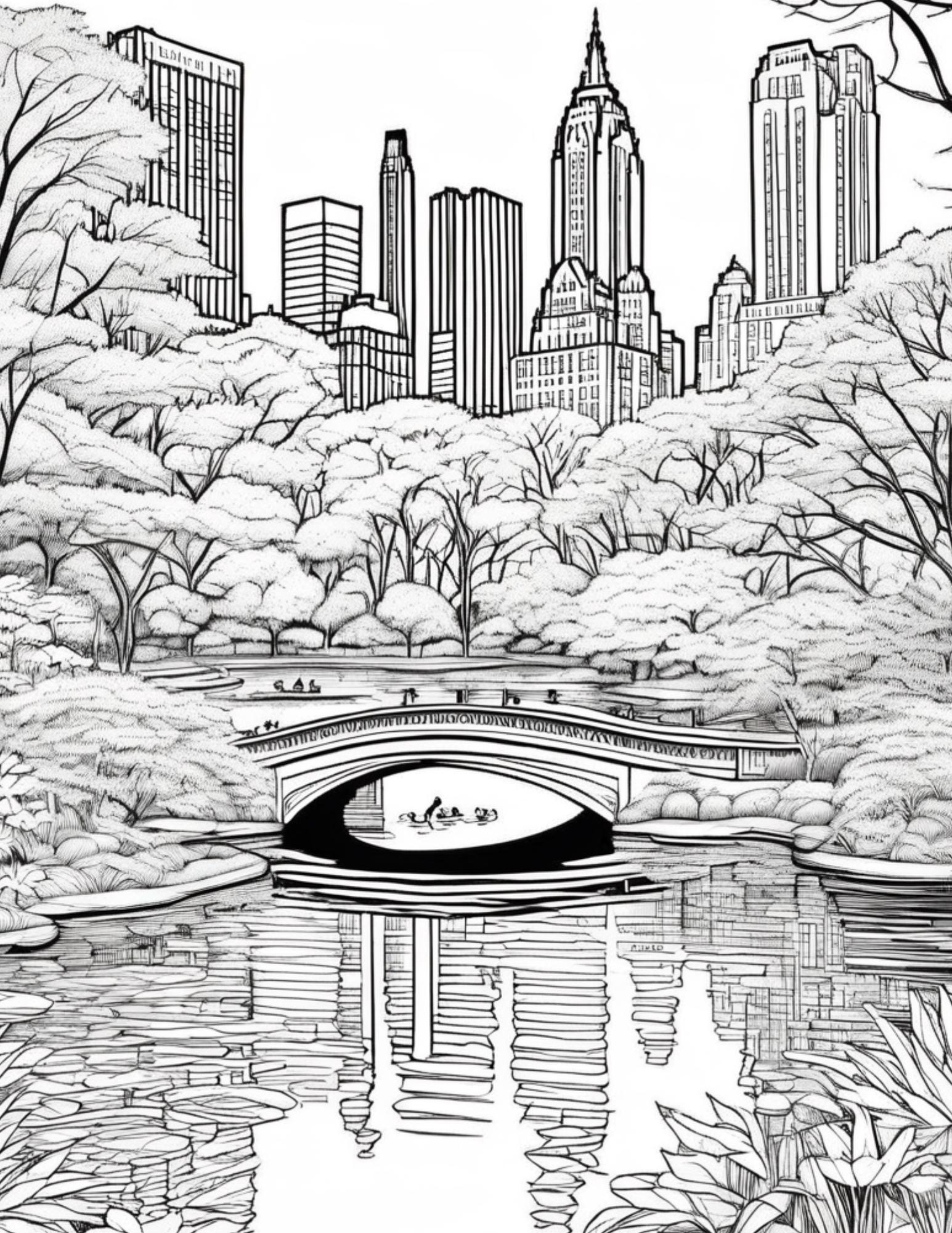 20 NYC Coloring Pages | Printable New York City Art | NYC Landmarks ...