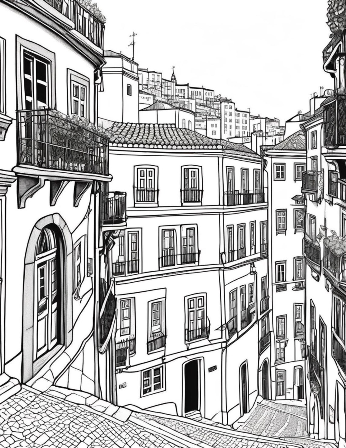 Lisbon Portugal Coloring Pages, 25 Pages Coloring Book of Lisbon ...