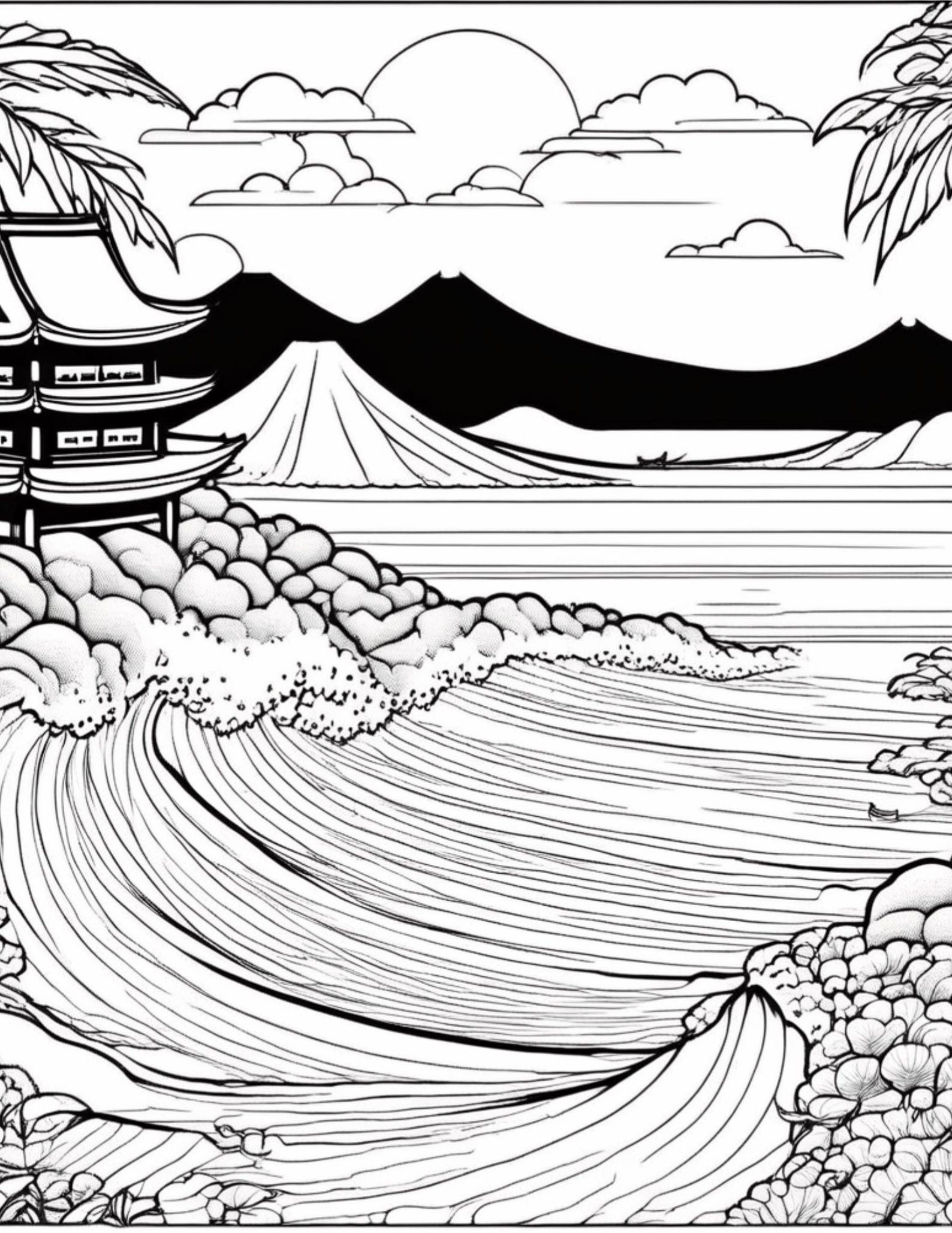 Tokyo Digital Coloring Book | Printable Japan Coloring Pages | Japanese ...