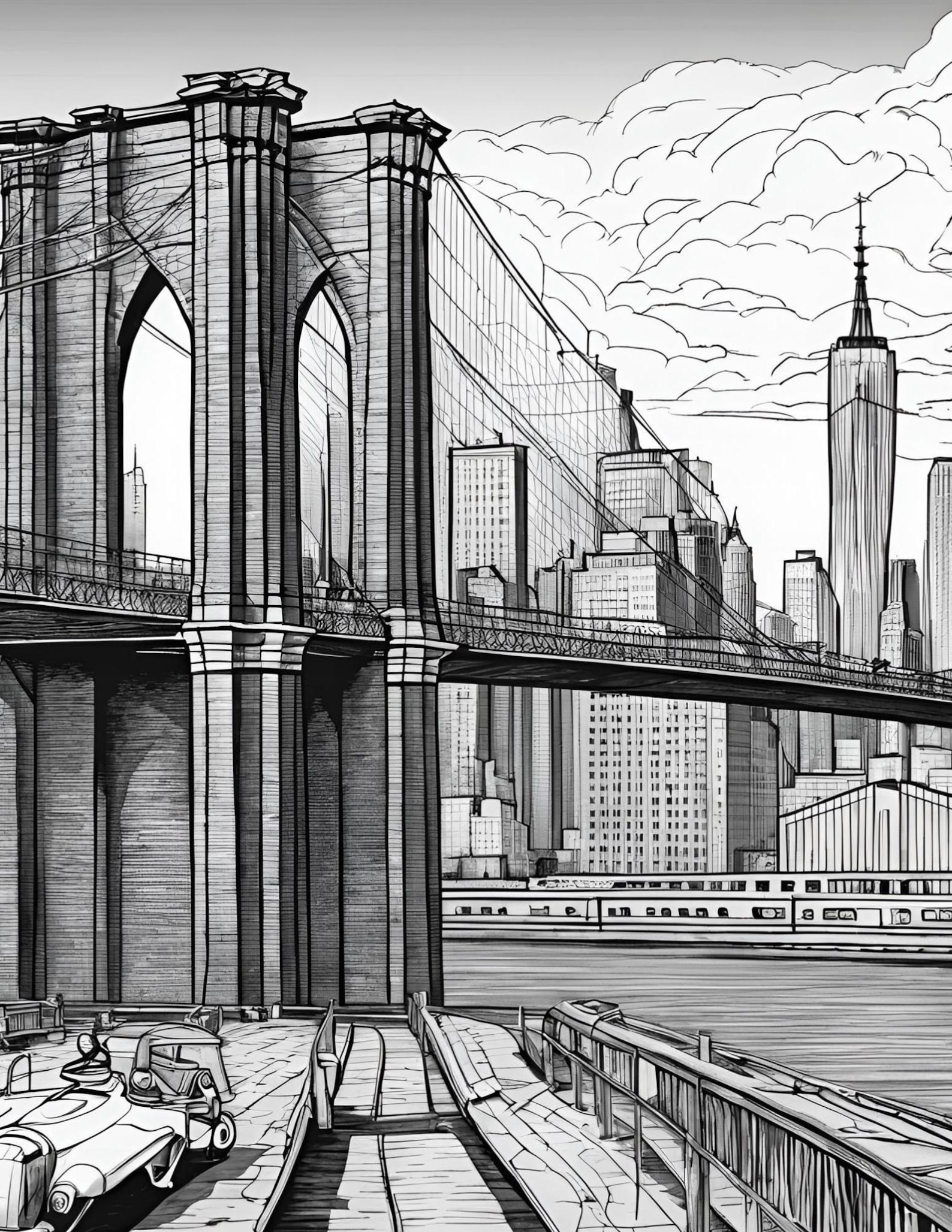 20 NYC Coloring Pages | Printable New York City Art | NYC Landmarks ...