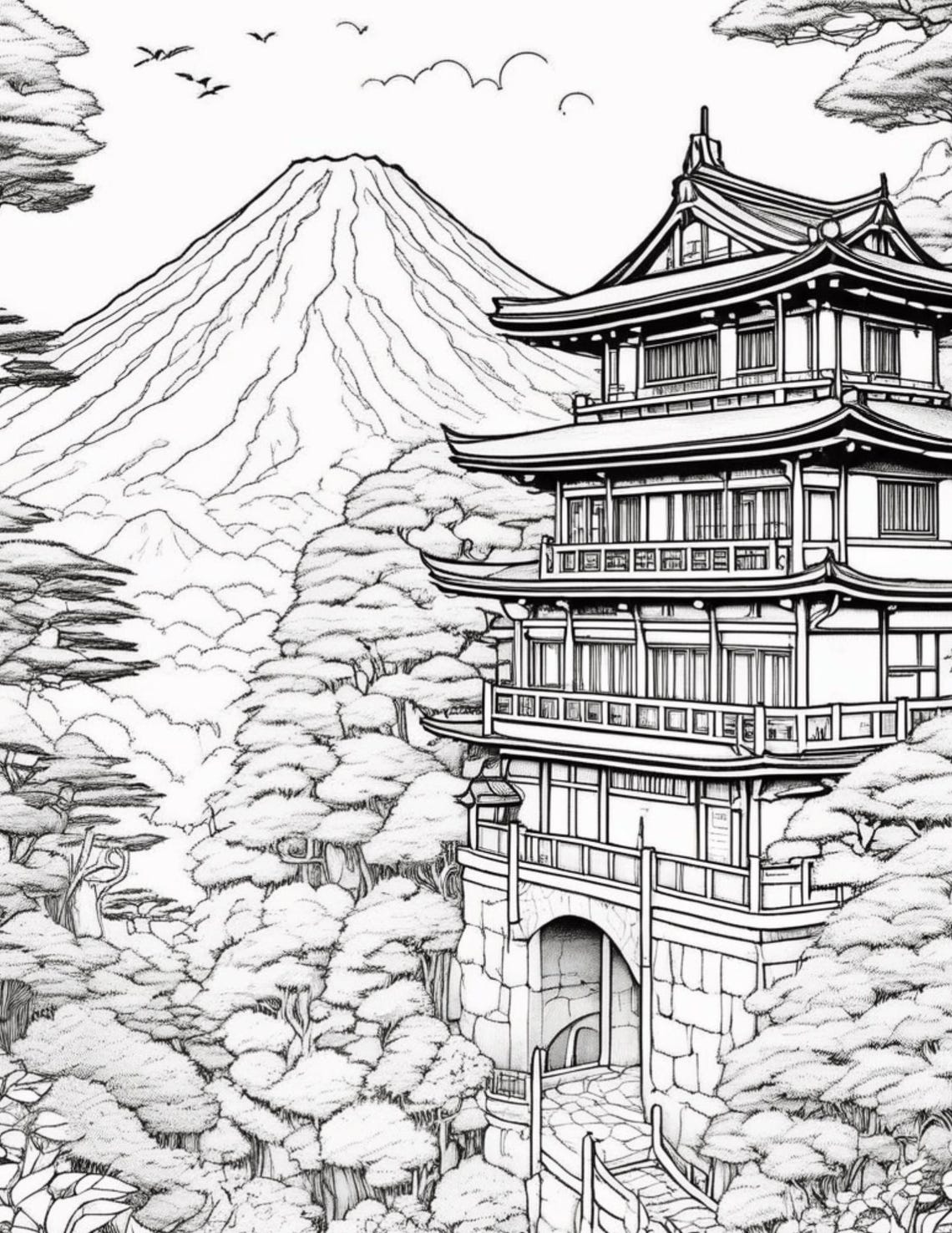 Tokyo Digital Coloring Book | Printable Japan Coloring Pages | Japanese ...