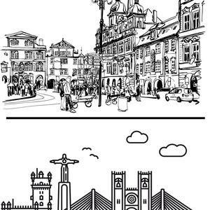 Lisbon Portugal Coloring Pages, 25 Pages Coloring Book of Lisbon ...