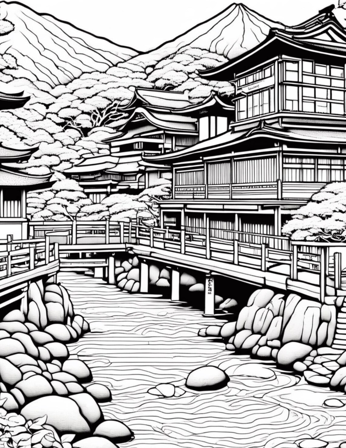 Tokyo Digital Coloring Book | Printable Japan Coloring Pages | Japanese ...