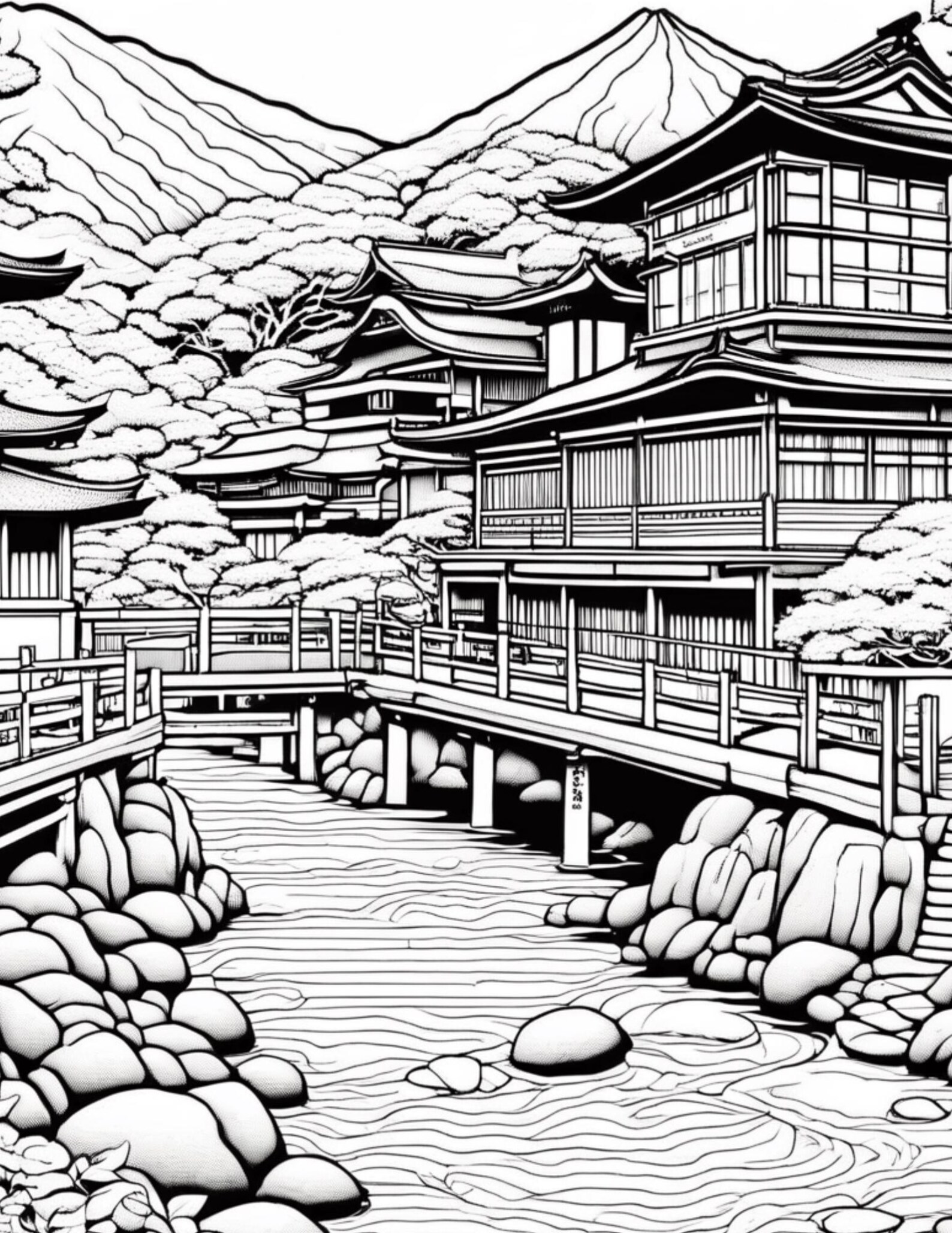 Tokyo Digital Coloring Book | Printable Japan Coloring Pages | Japanese ...