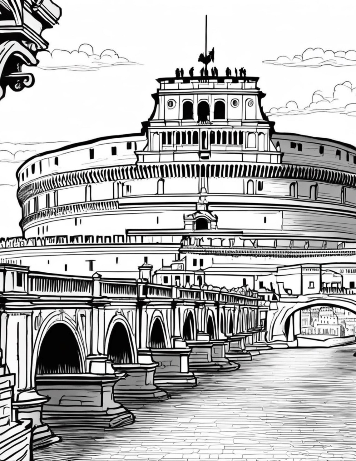 20 Rome Coloring Pages | Italian Landmarks Coloring Book | Printable ...