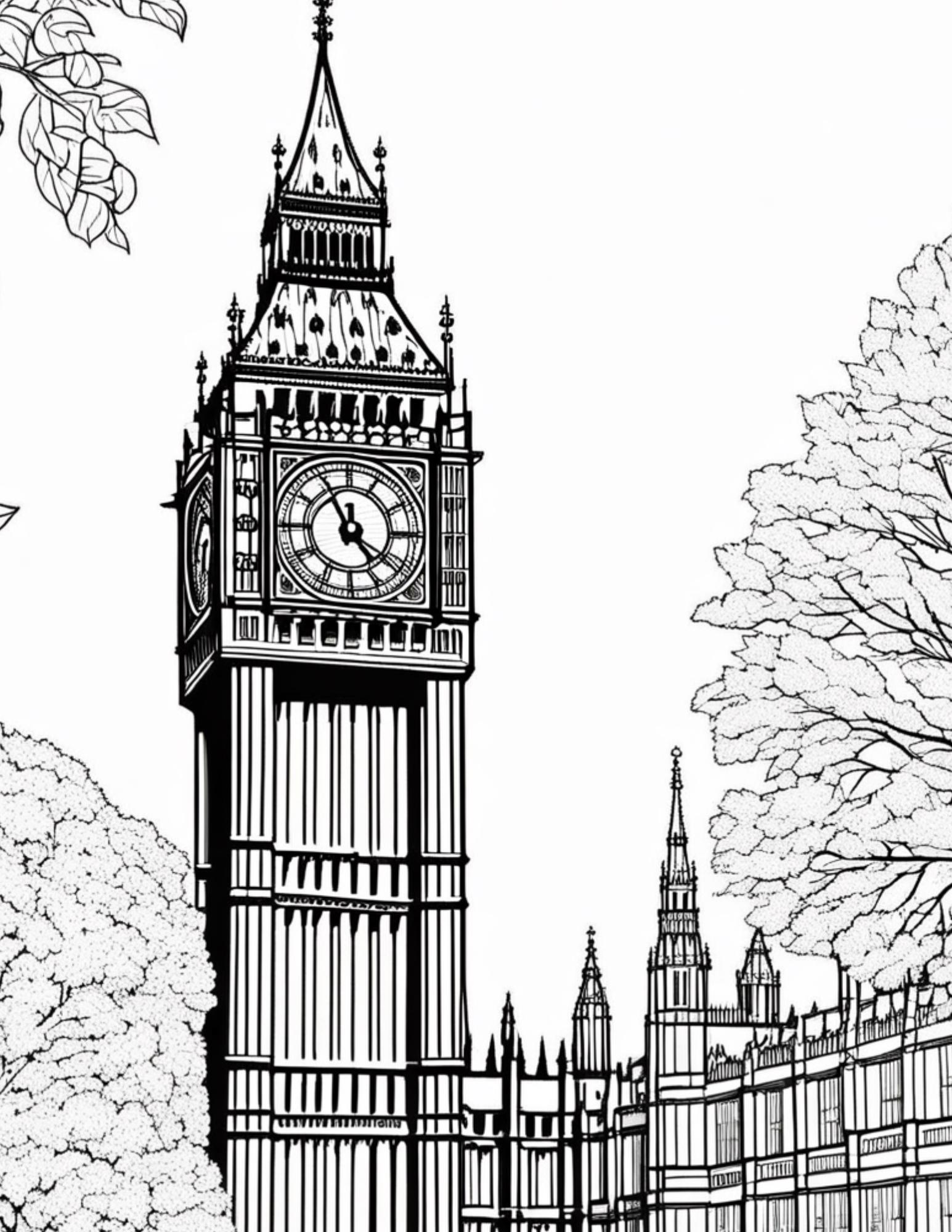 20 London Coloring Pages | Printable UK Cityscape Art | London ...