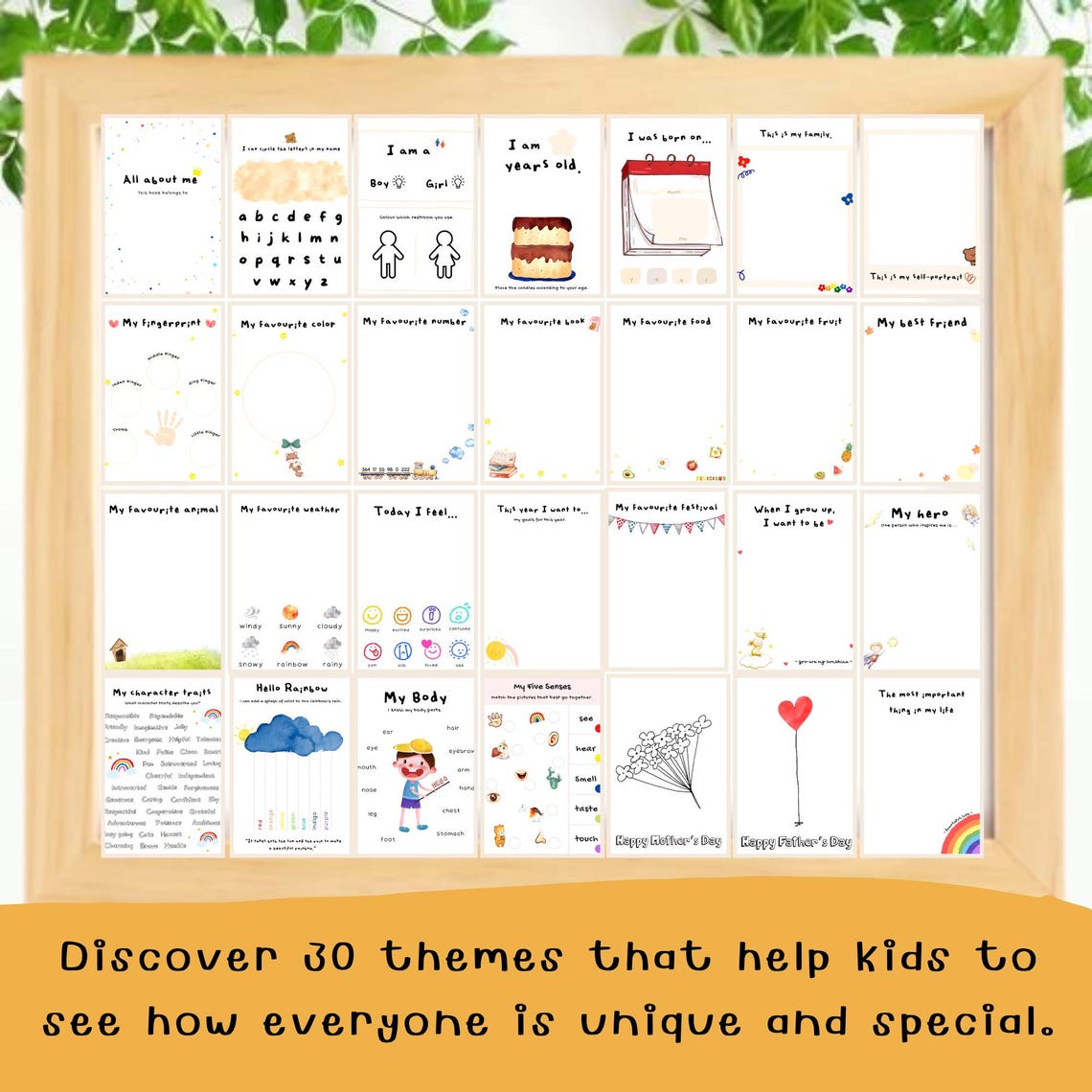 Printable 'all About Me' for Preschoolers, Toddlers, Birthday Busy Book ...