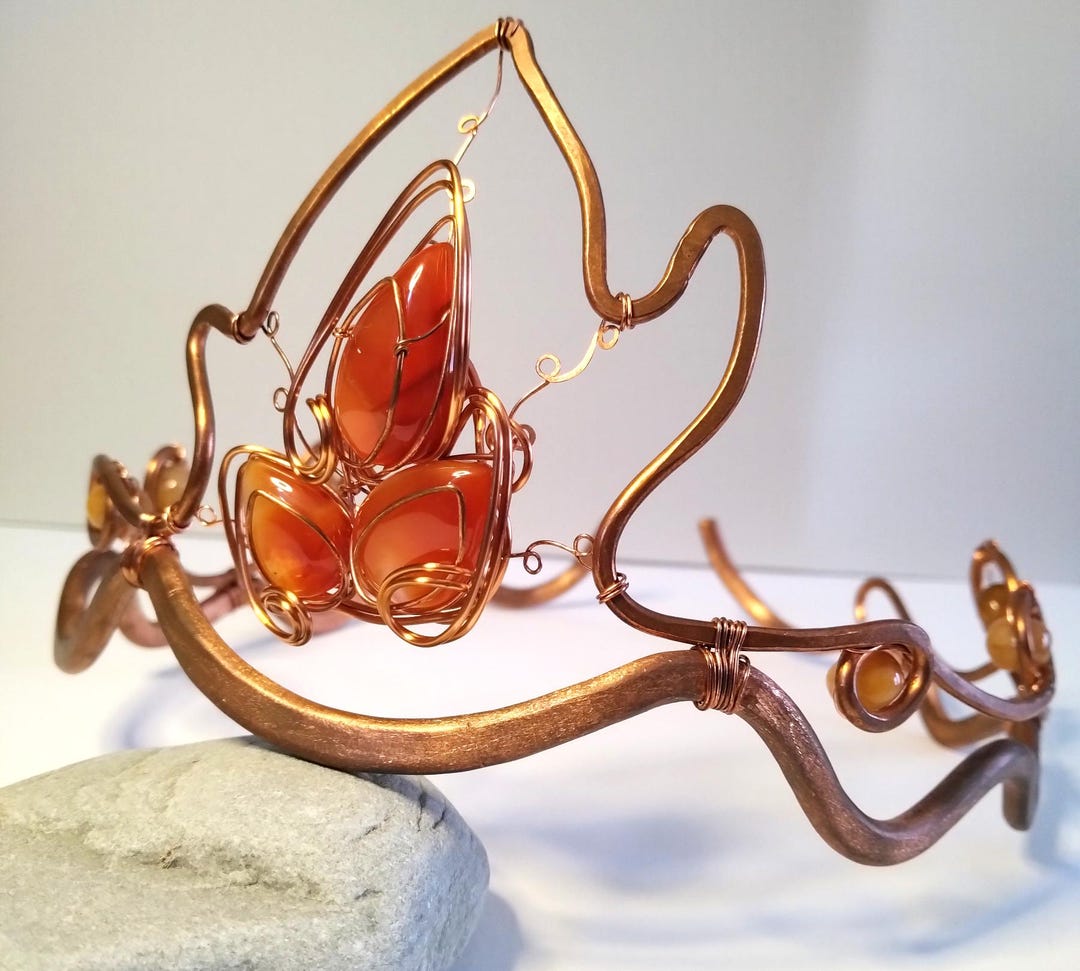 Young Flame the Tiara of Passion, Love, Creativity Carnelian Crystal ...