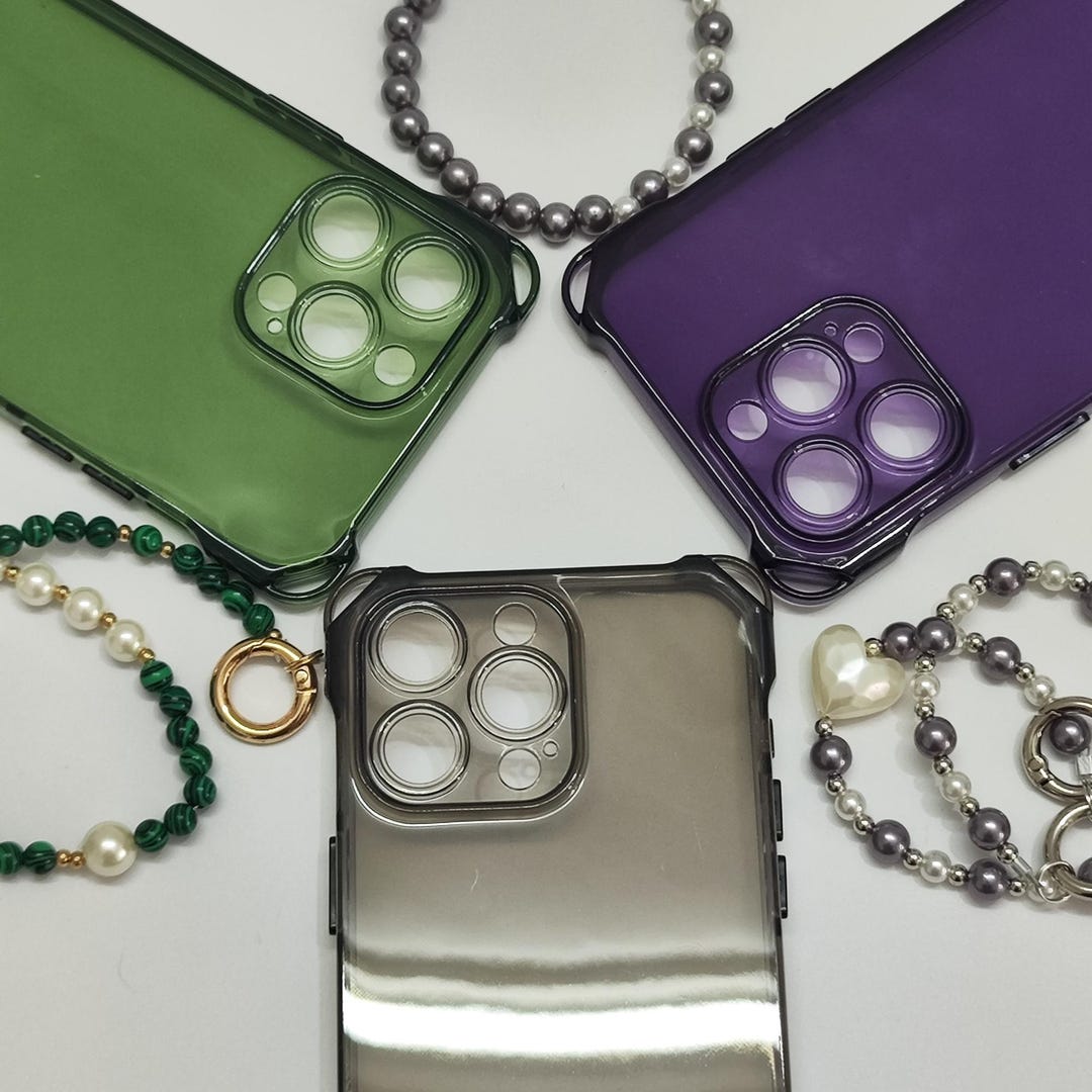Phone Jewel Strap With Case, Soft Silicone Phone Case With Handmade ...