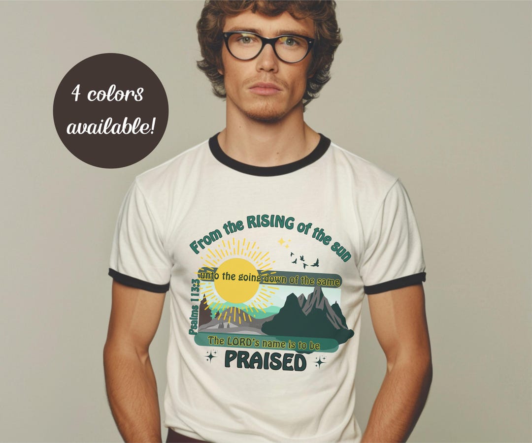 Christian 70s Retro Womens Mens Ringer T Shirt, Tee Vintage Crewneck ...