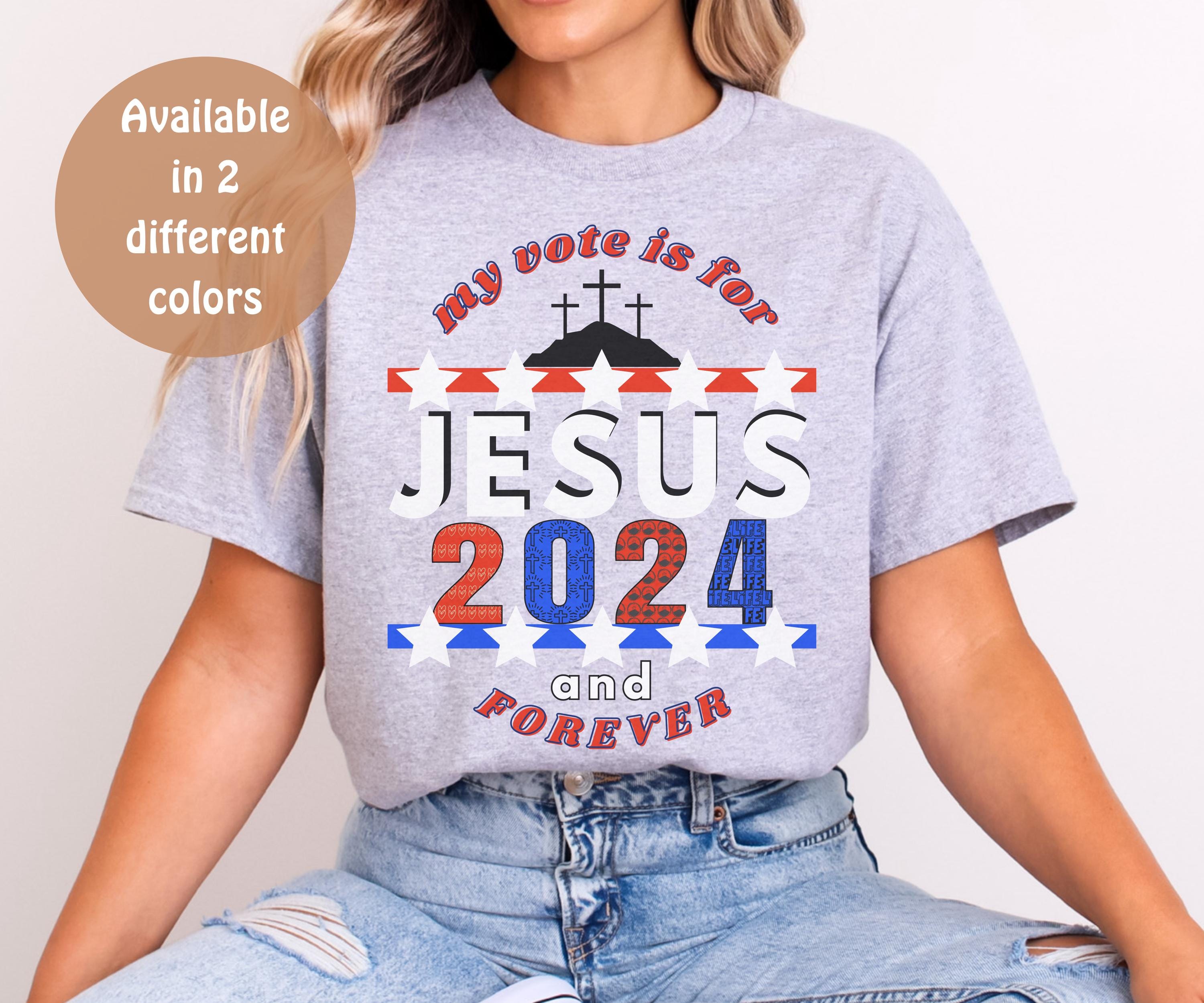 Jesus 2024 Shirt, Jesus Won Shirt, Christian Message Shirt, Political ...