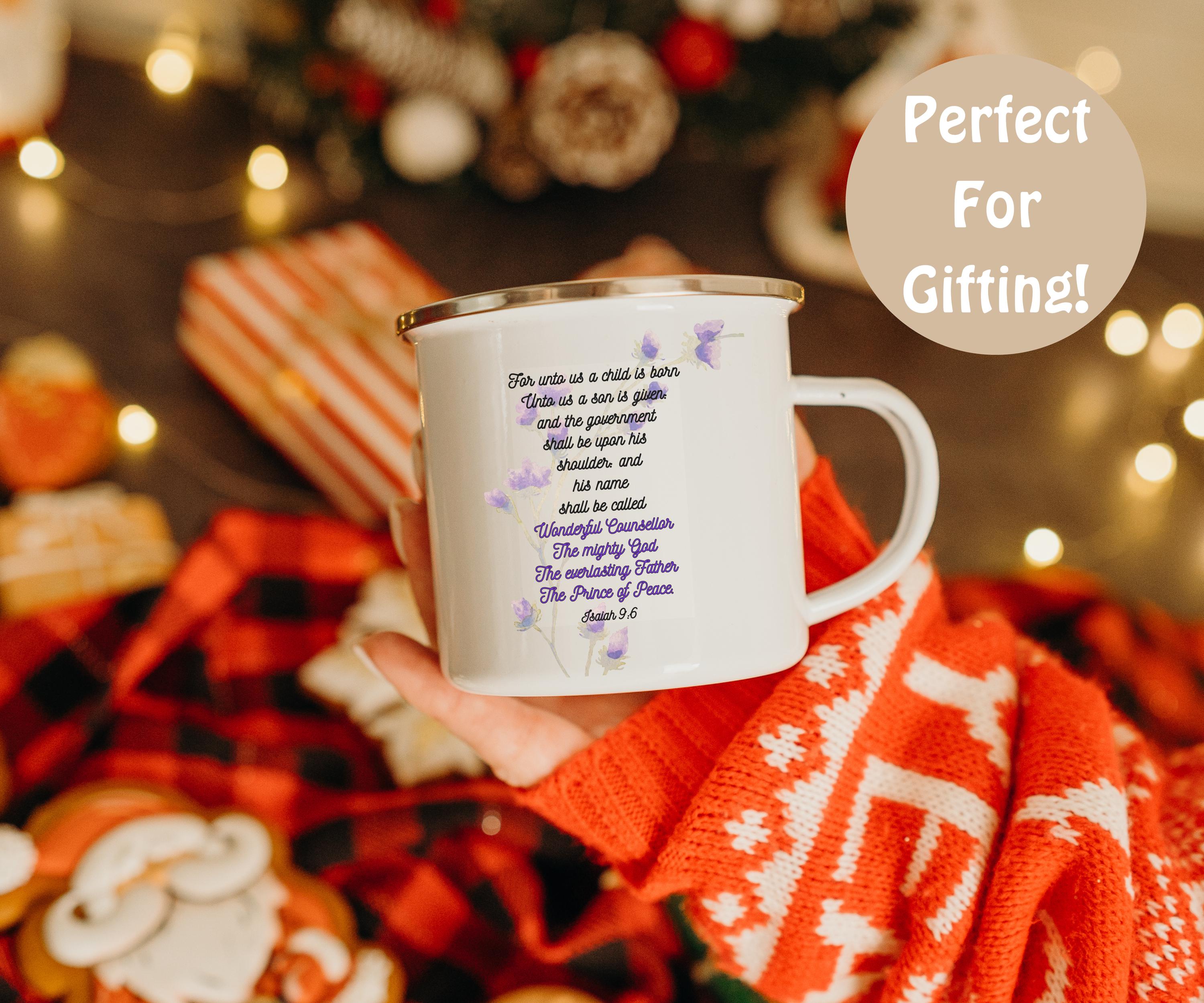 Bible Verse Cute Enamel Camping Coffee Cup Christmas Gift for Mom ...