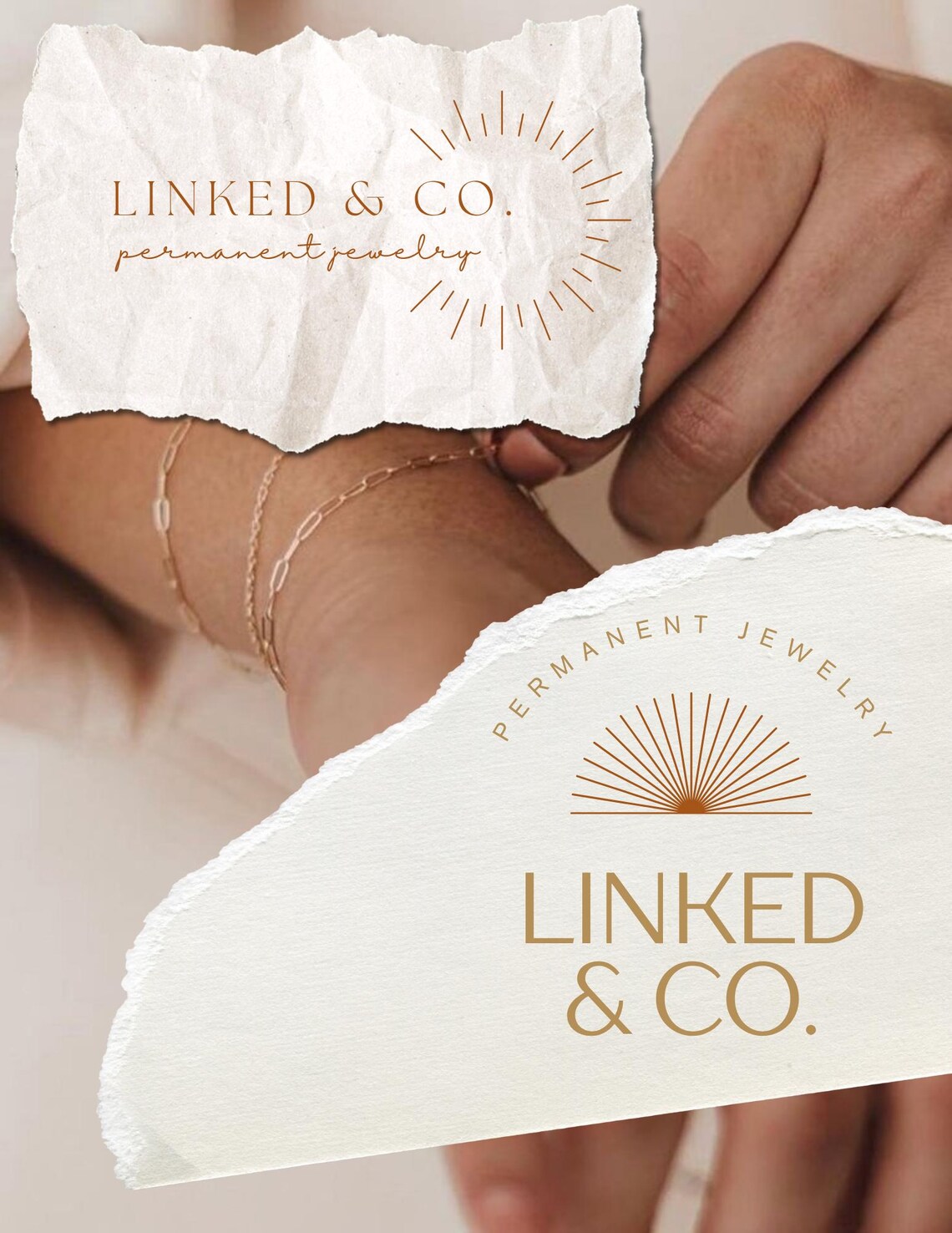 Permanent Jewelry Branding Kit Logo Bundle | Linked Jewelry Brand Kit ...