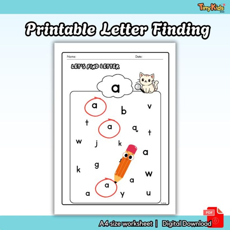 Find the Letter Uppercase and Lowercase | Find and Circle Letter ...