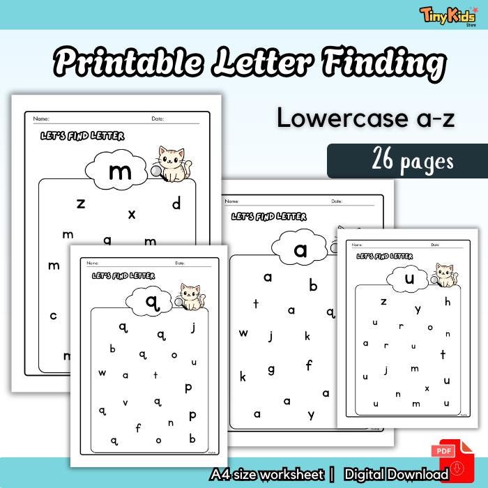 Find the Letter Uppercase and Lowercase | Find and Circle Letter ...