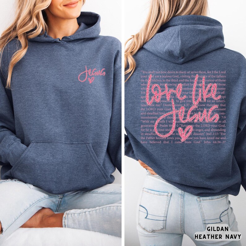 Love Like Jesus Hoodie , Christian Hoodie, Jesus Apparel Preppy ...