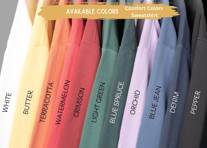 Comfort Colors Sweatshirt, Personalized Text Shirt, Personalized Print ...
