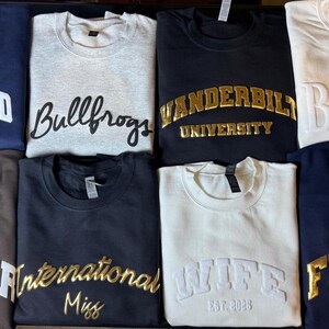 Gildan Puff Sweatshirt, Custom Puff, Custom Sweatshirt,puff Crewneck ...