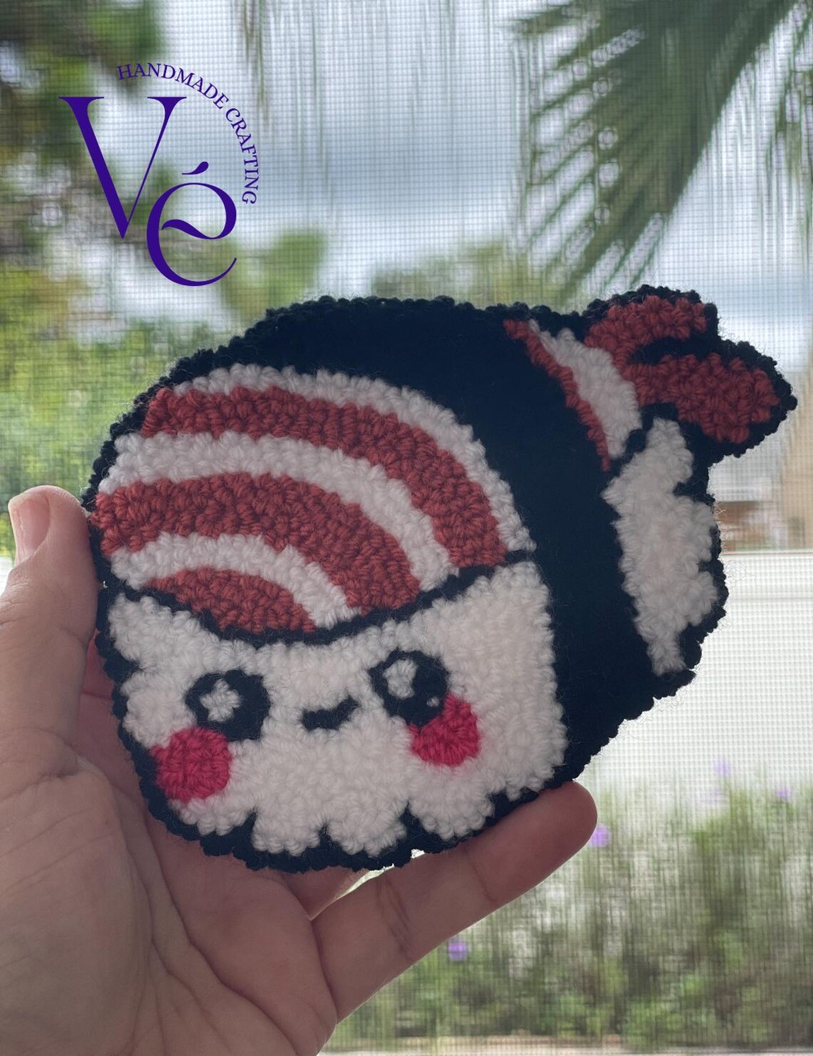Handmade Cute Sushi Rug Mug Coaster, Punch Needle Housewarming Gift ...