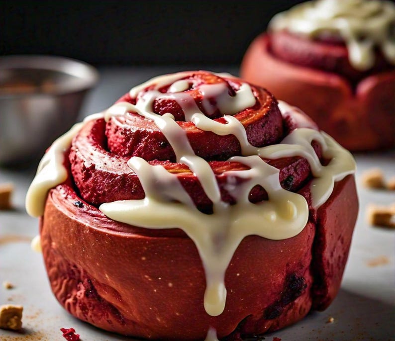BEST RECIPE for Heavenly Red Velvet Cinnamon Rolls Download. - Etsy