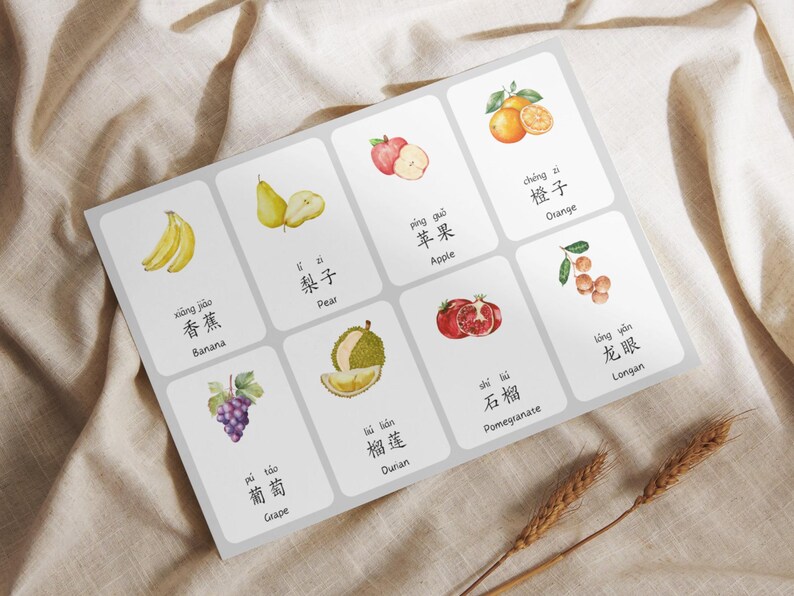 40 Common Fruits - Chinese Flashcards ｜ Educational Games, Vocabulary ...