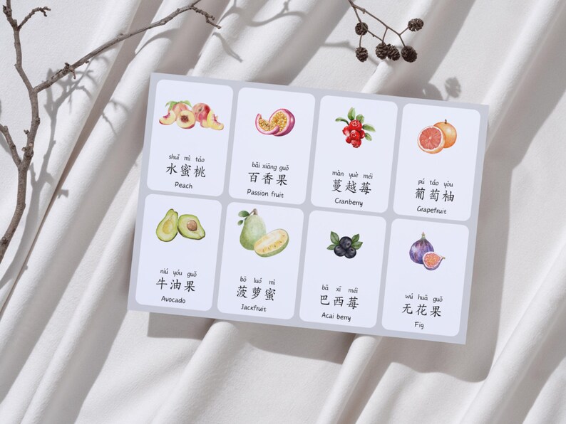 40 Common Fruits - Chinese Flashcards ｜ Educational Games, Vocabulary ...
