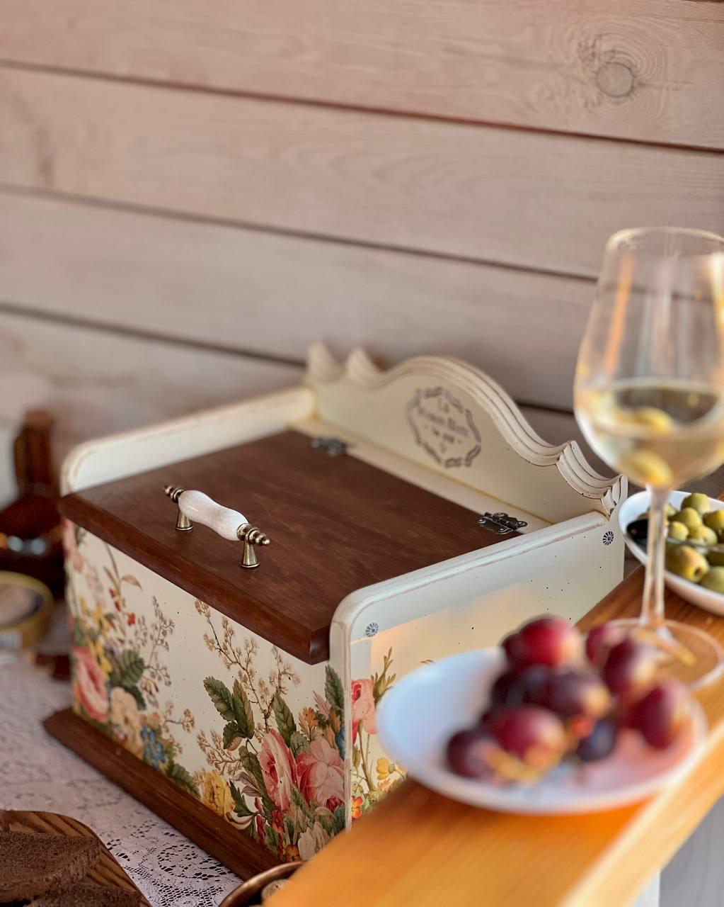 Handmade French Bread Box, Rustic Kitchen Storage, Farmhouse Style ...